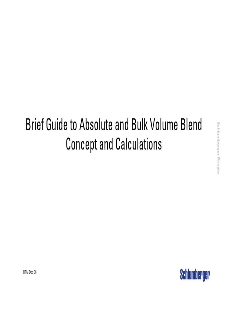 Brief Guide To Absolute and Bulk Volume Blend Concept and Calculations ...