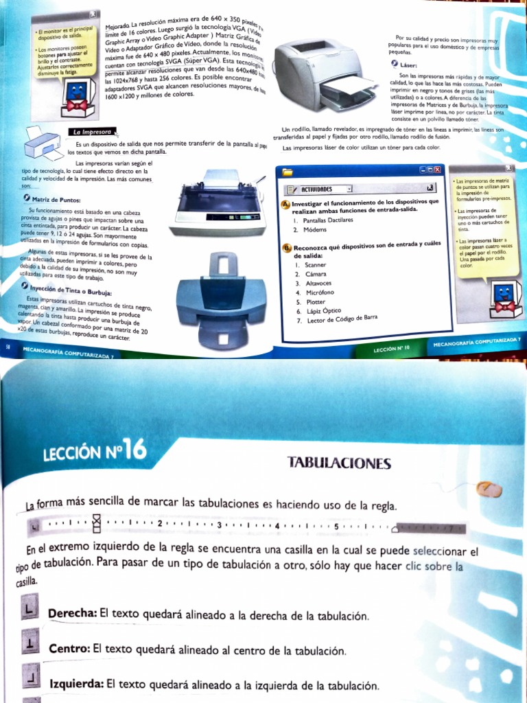 Tema Impresoras | PDF | Impresora (Computación) | Monitor de computadora