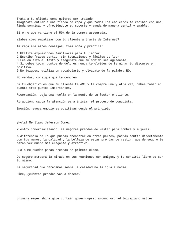 Neuroventas para Ropa | PDF Neuroventas para Ropa | PDF