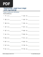 Grade 2 Subtraction Worksheet | PDF