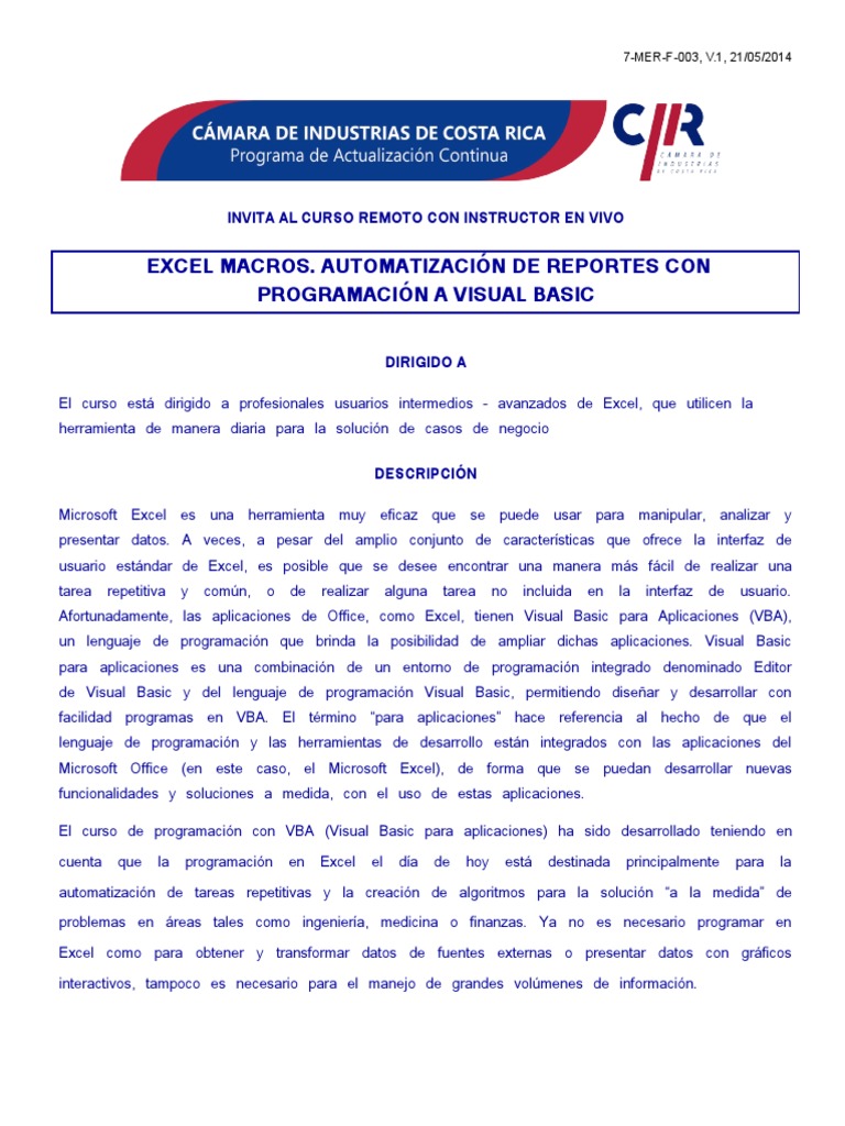 Automatización de Reportes en Excel VBA | PDF | Microsoft Excel ...