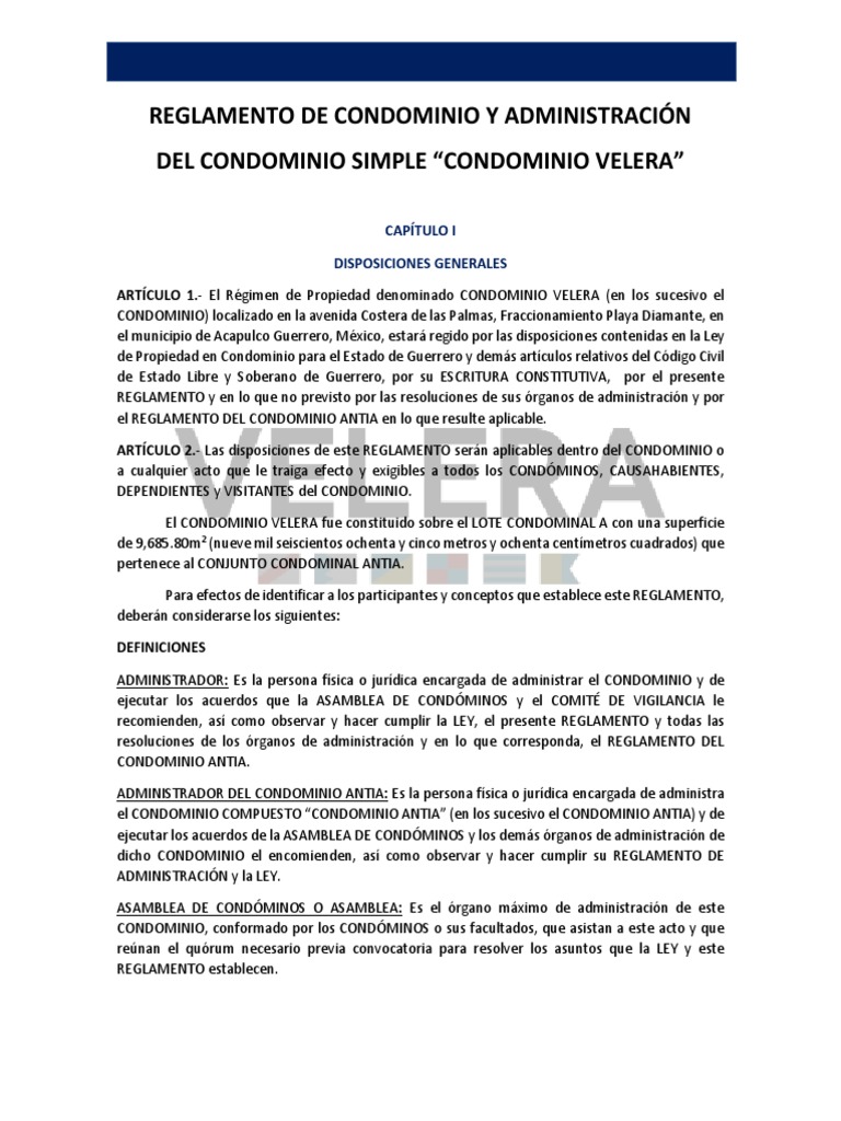Regla Men To Veler A | PDF | Condominio | Justicia
