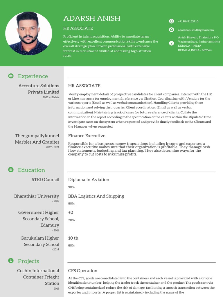 Adarsh CV 2022 Updated | PDF | Business | Economies
