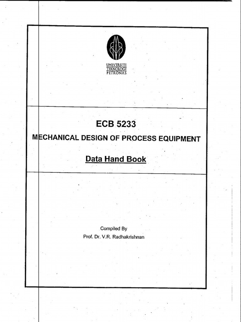 Mechanical Design of Process Equipment (Data Handbook) | PDF