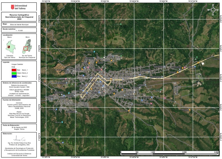Mapa Georreferenciado Chaparral 2022 | PDF | Datos geográficos e información | Geografía