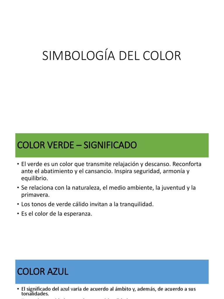 Simbología Del Color | PDF | Color | Amor
