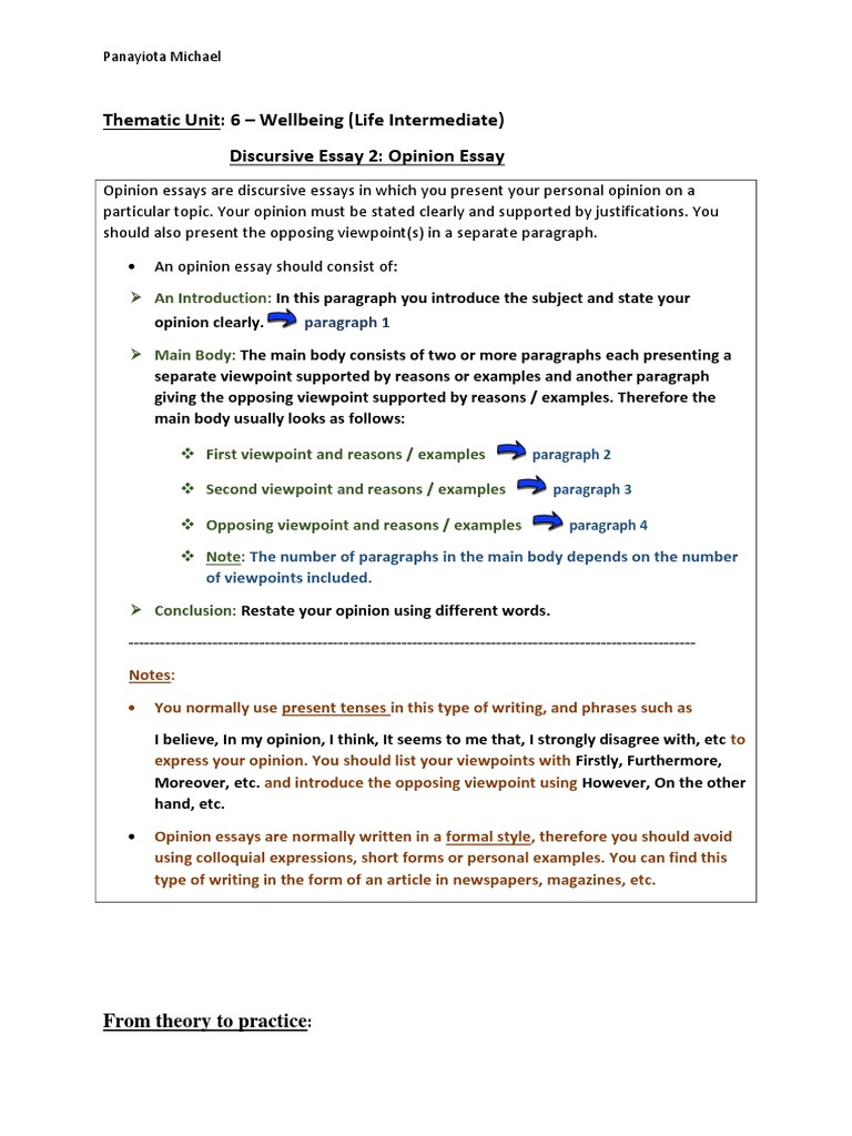 Opinion Essay Useful Language | PDF | Essays | Reason