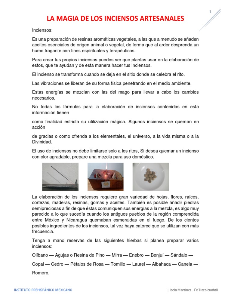 La Magia de Los Inciensos Artesanales | PDF | Incienso