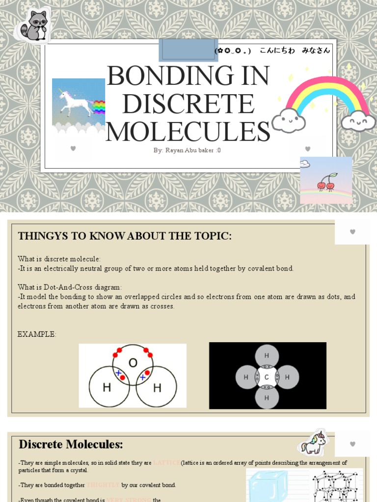 Bonding in Discrete Molecules | PDF | Chemical Bond | Molecules