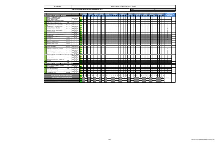 Formato Cronograma de Capacitación y Entrenamiento Anual | PDF