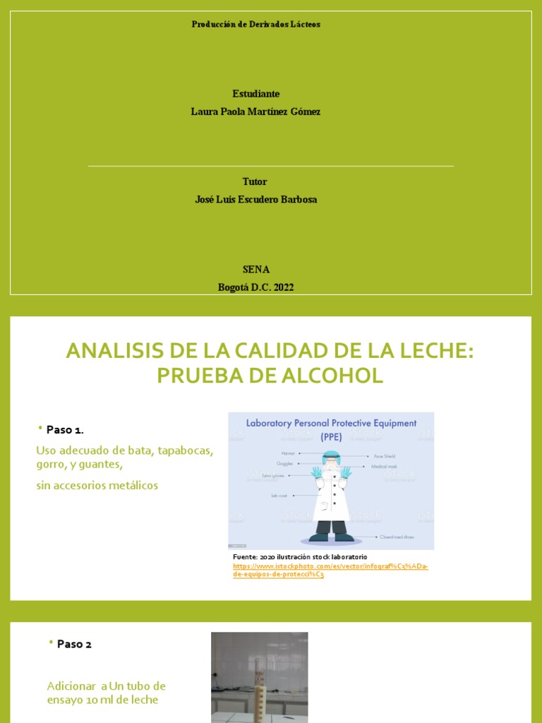 Evidencia Actividad 3 Calidad de La Leche | PDF | Leche | Productos lácteos