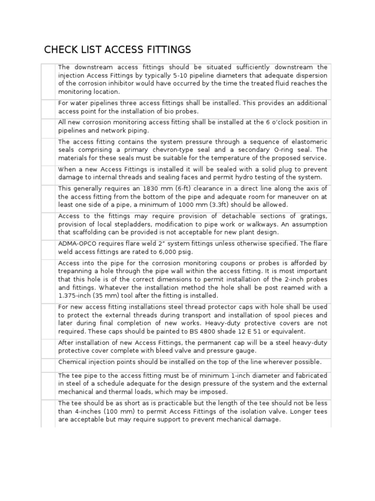 Access Fittings | PDF | Pipe (Fluid Conveyance) | Industries