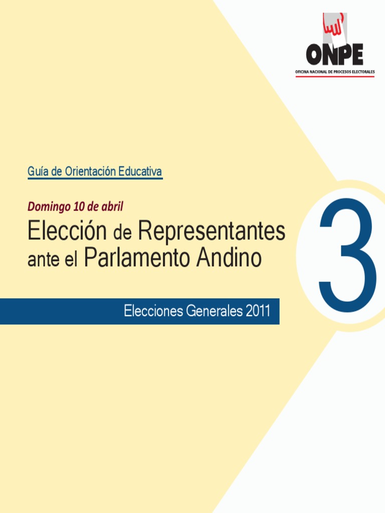 Elección de Representantes al Parlamento Andino | PDF | Elecciones ...