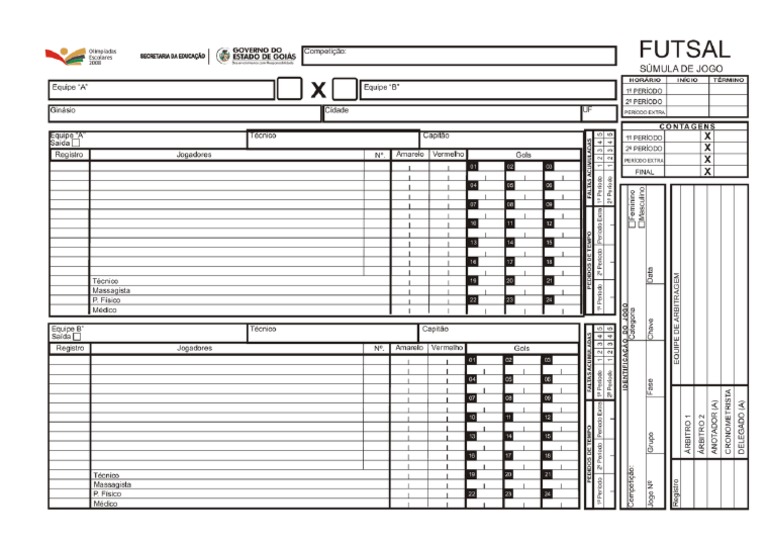 Súmula Futsal | PDF