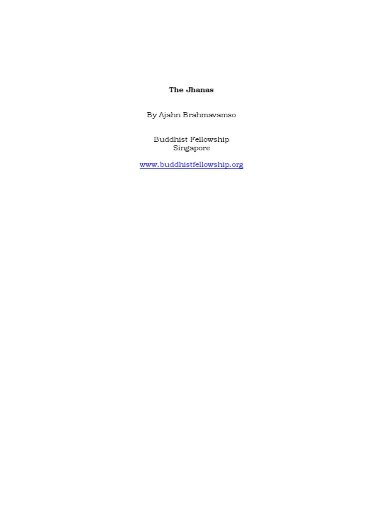 Understanding the Jhanas in Buddhism | PDF | Enlightenment In Buddhism ...