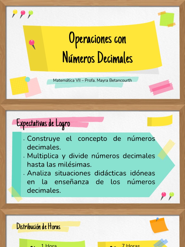 Unidad II NÚMEROS DECIMALES | PDF | División (Matemáticas) | Multiplicación