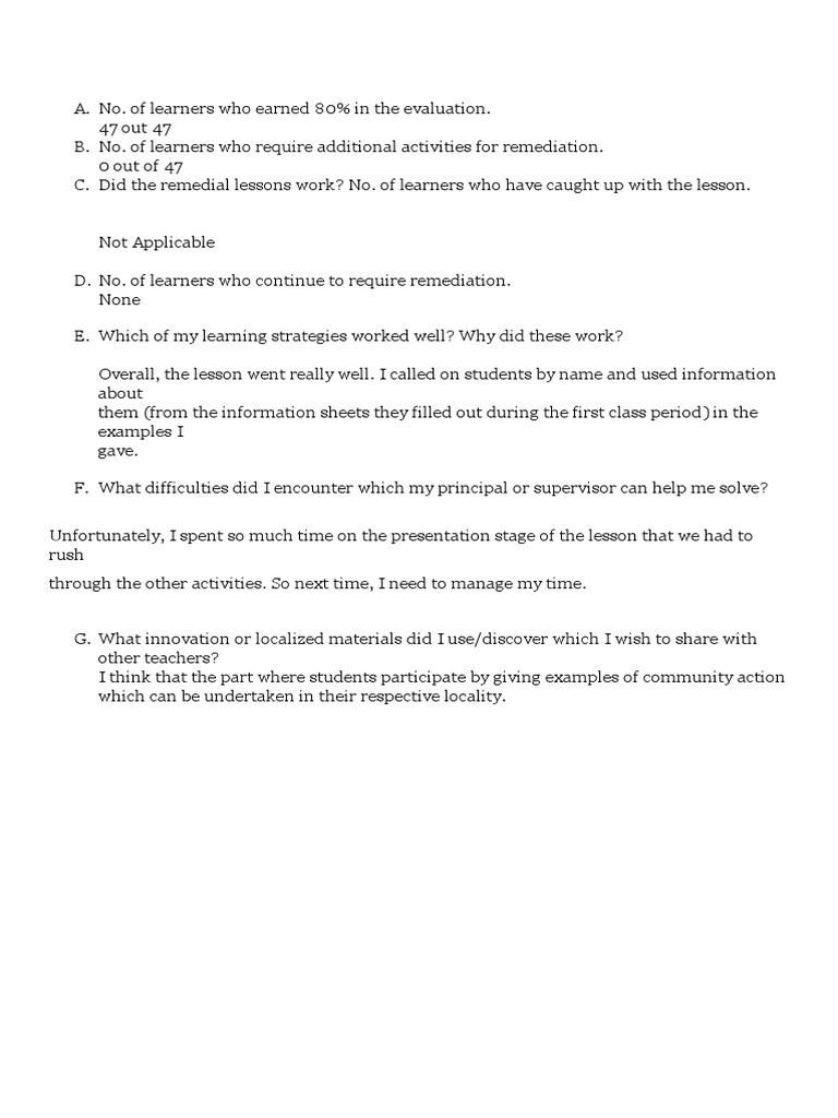 DLP Reflections | PDF | Learning | Teachers