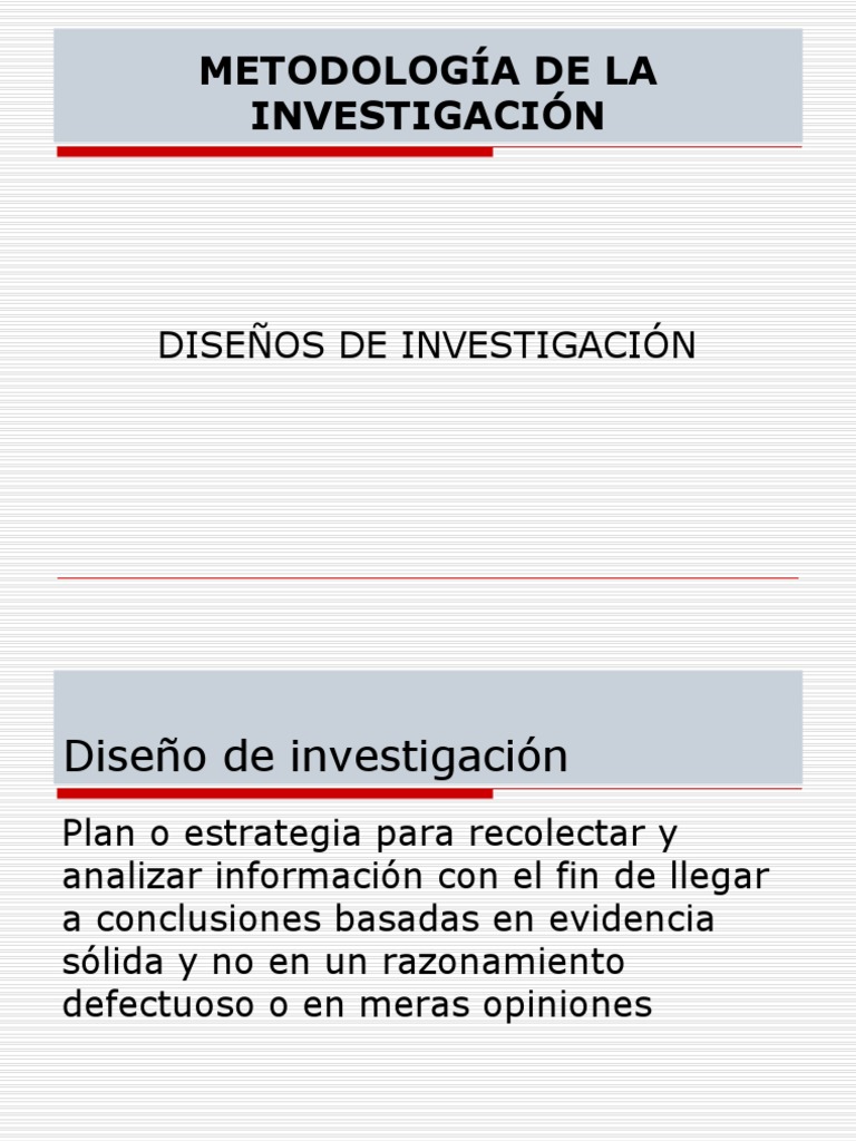 Tema 11. Clase .Diseños de Contrastación de Hipótesis | PDF ...