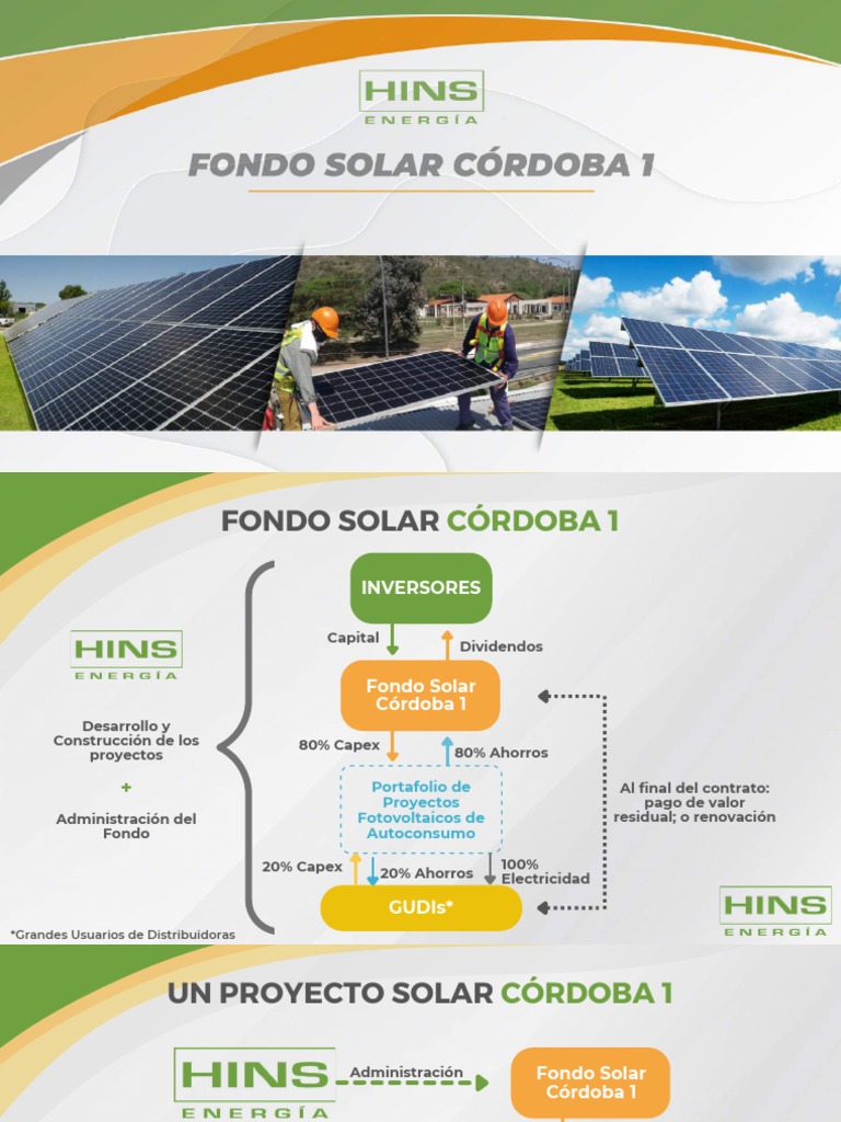 Presentación Fondo Solar Cba_compressed | PDF | Fotovoltaica | Energía solar