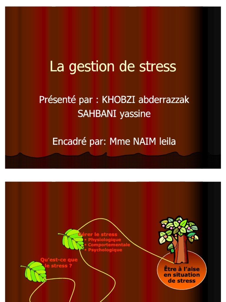 La Gestion de Stress | PDF | Stress (Biologie) | Santé mentale