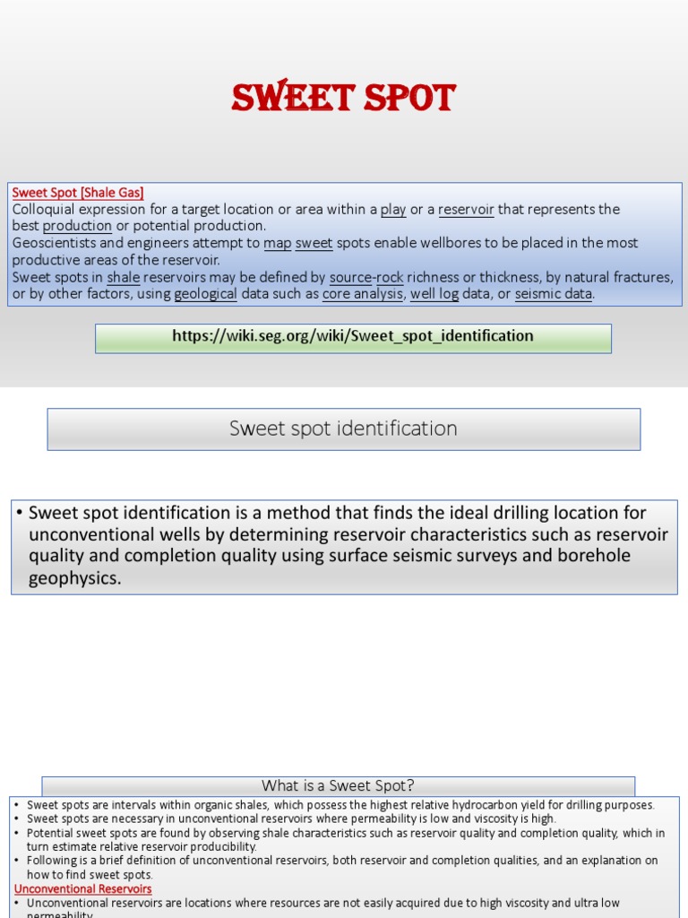 Sweet Spot | PDF | Petroleum Reservoir | Reflection Seismology