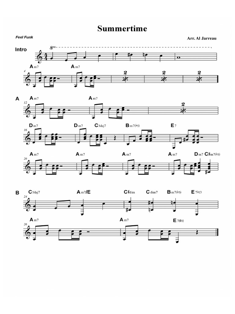 Al Jarreau - Summertime | PDF
