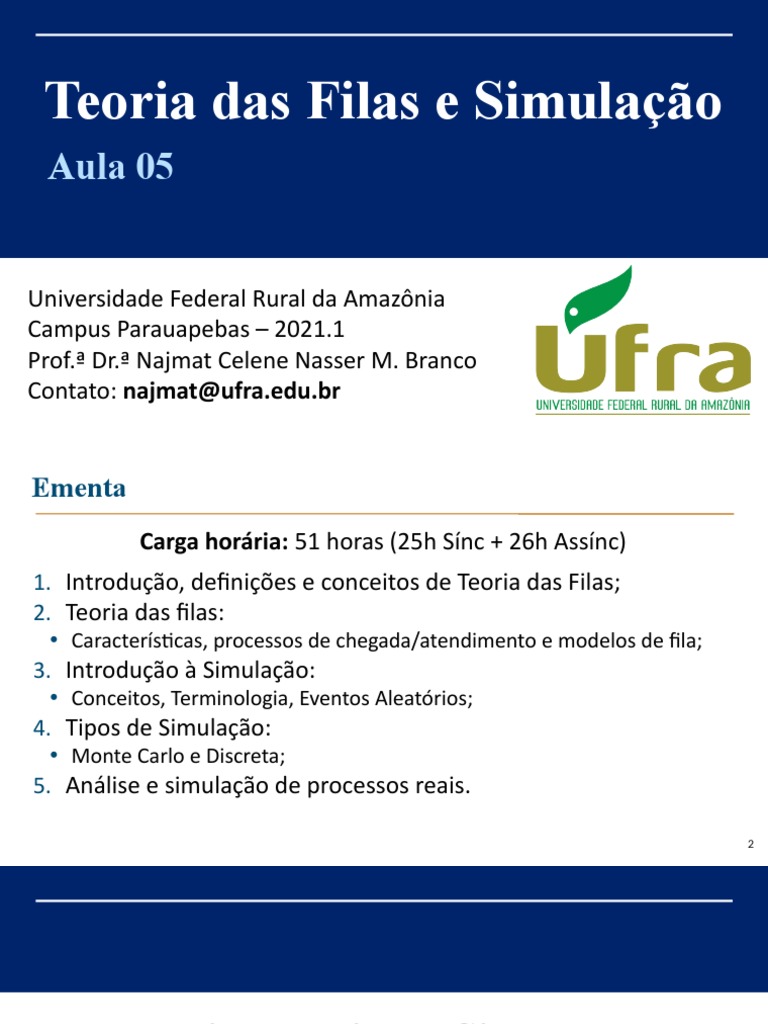 Teoria das Filas e Simulação: Características, Processos de Chegada ...