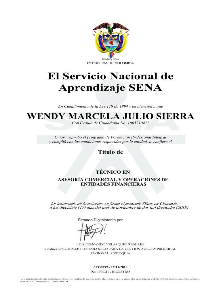 Certificado Técnico | PDF