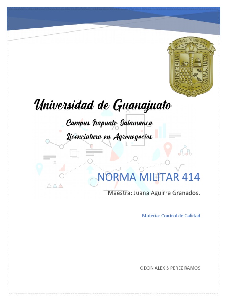 Norma Militar 414 | PDF | Calidad (comercial) | Muestreo (Estadísticas)