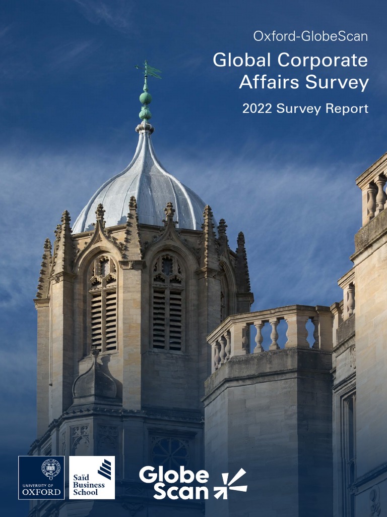 Oxford GlobeScan Corporate Affairs Survey Report 2022 | PDF | Risk | Reputation