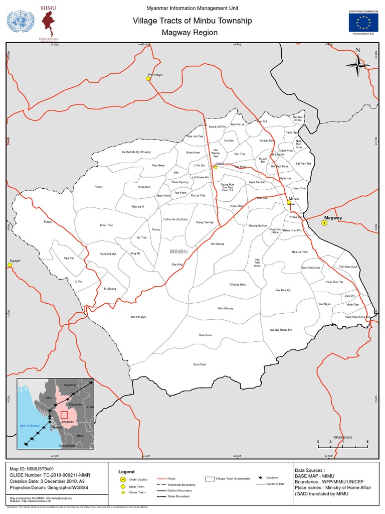 Minbu Township Map Overview | PDF | Myanmar