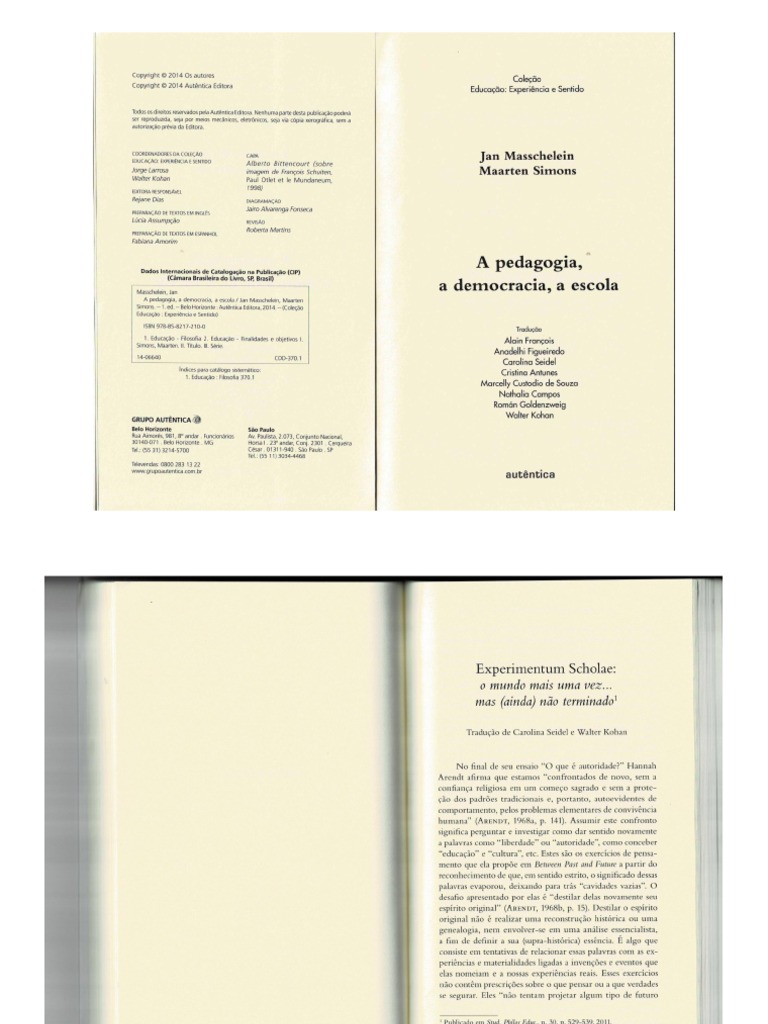 Masschelein Simons Experimentum Scholae | PDF