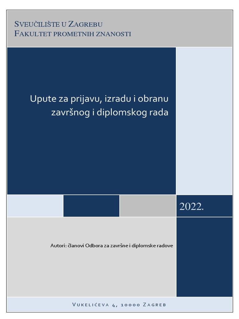 Upute Za Prijavu, Izradu I Obranu Završnog I Diplomskog Rada | PDF