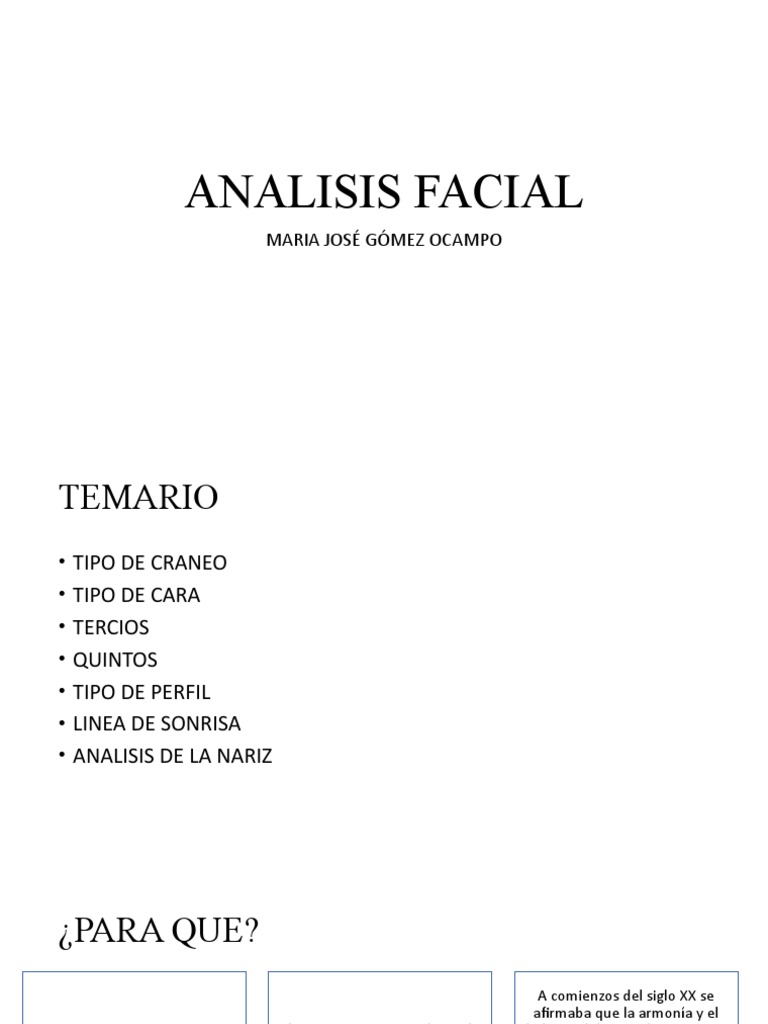 Análisis Facial y Proporciones Estéticas | PDF | Cara | Ortodoncia