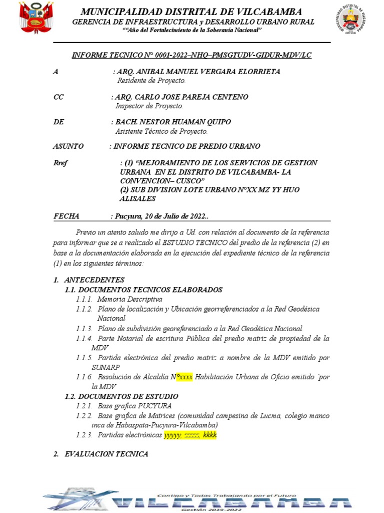 INFORME Tecnico Predial | PDF | Geofísica | Cartografía