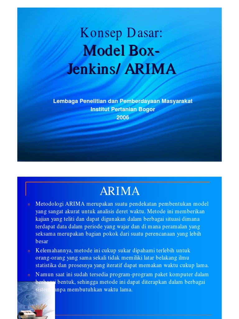 Panduan Lengkap Model ARIMA untuk Peramalan | PDF | Metode & Bahan Ajar | Sains & Matematika