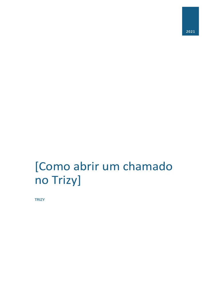 Como Abrir Um Chamado No Trizy | PDF