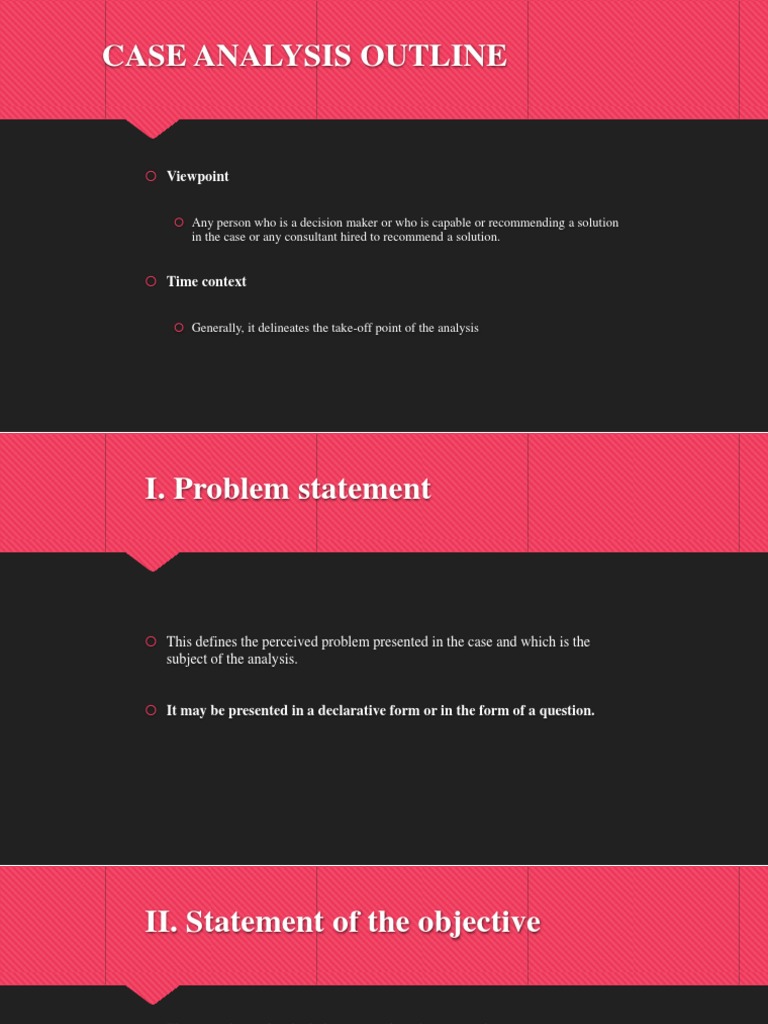 Case Analysis Outline | PDF | Swot Analysis | Cognitive Science