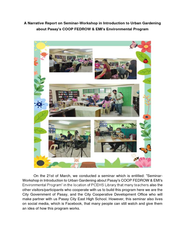 Narrative Report Seminar Workshop | PDF