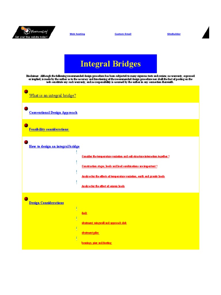 Integral Bridges: What Is An Integral Bridge? | PDF | Deep Foundation ...