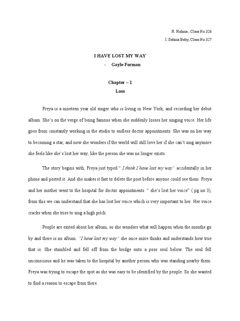 I HAVE LOST MY WAY Completed | PDF | Art | Mystery, Thriller & Crime ...