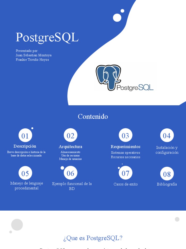 Postgre SQL | PDF | Postgre Sql | Ciencias de la Computación