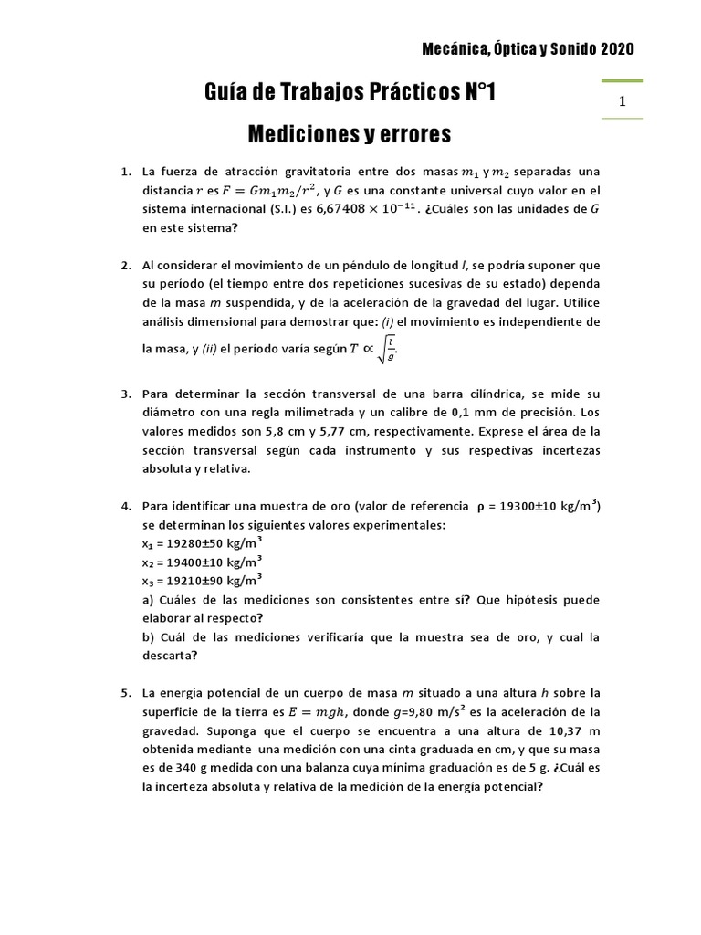 MOS-2020 Guia 1 | PDF | Masa | Medición MOS-2020 Guia 1 | PDF | Masa | Medición