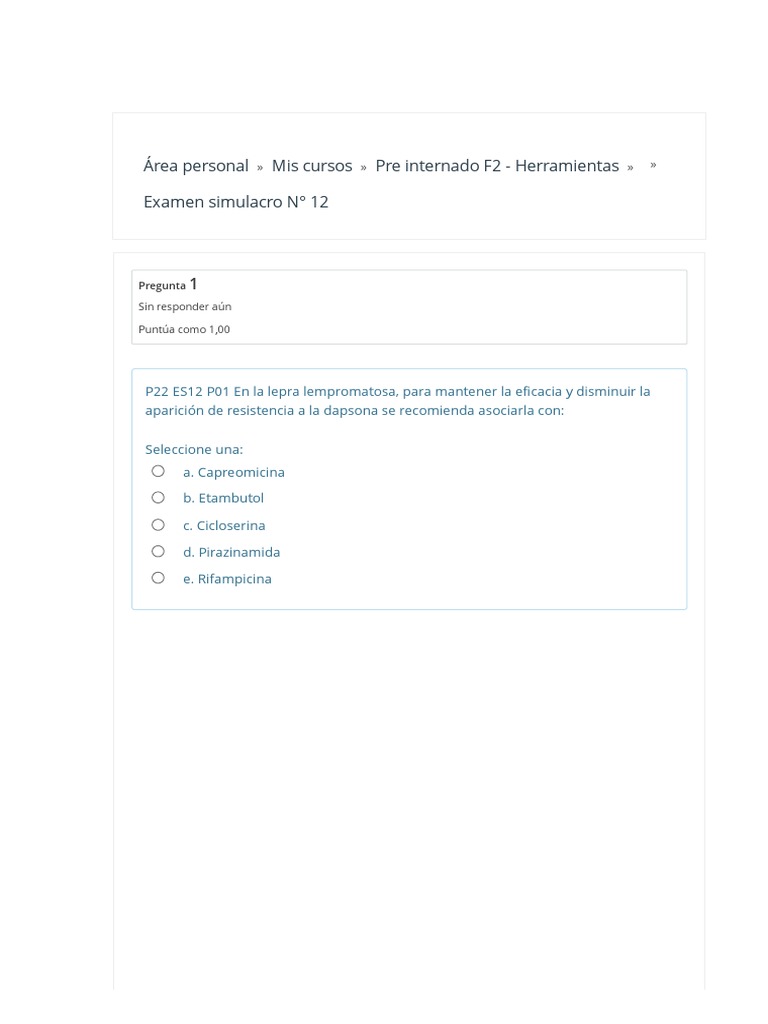 Examen simulacro pre internado F2 | PDF | El embarazo | Parto