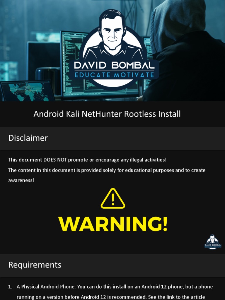 Android Kali NetHunter Install - V3 | PDF | Android (Operating System ...