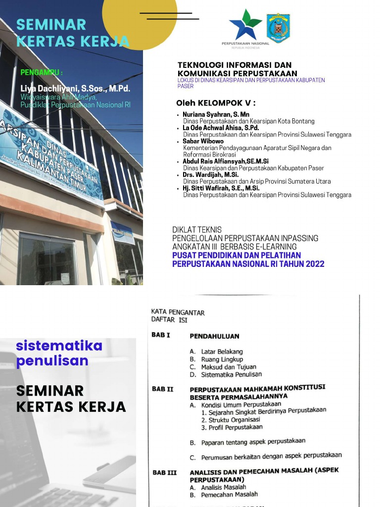 Presentasi Seminar Kertas Kerja Kelompok V Ok | PDF