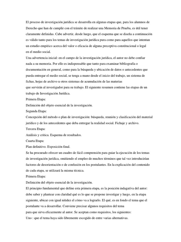 Principales Elementos de La Investigación Jurídica. | PDF | Hipótesis ...