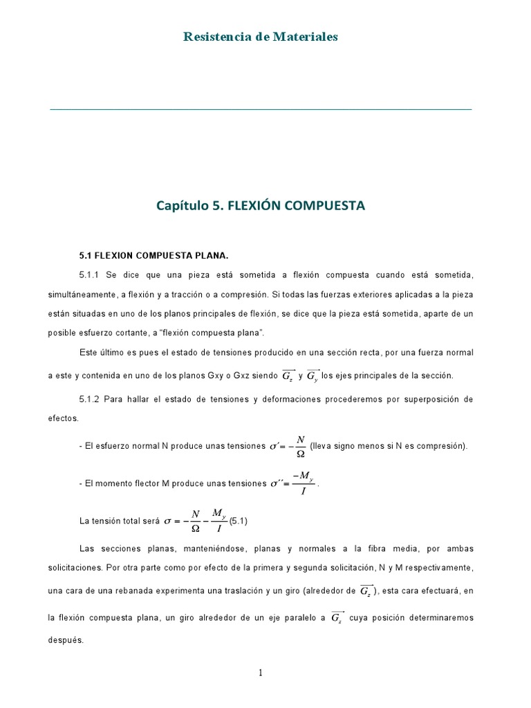 01 Flexion Compuesta - Excentricidad - Nucleo Central | PDF | Doblar ...
