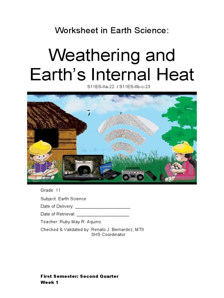 Earth Science Quarter 2 Week 1 - Ruby May Aquino | PDF | Weathering ...