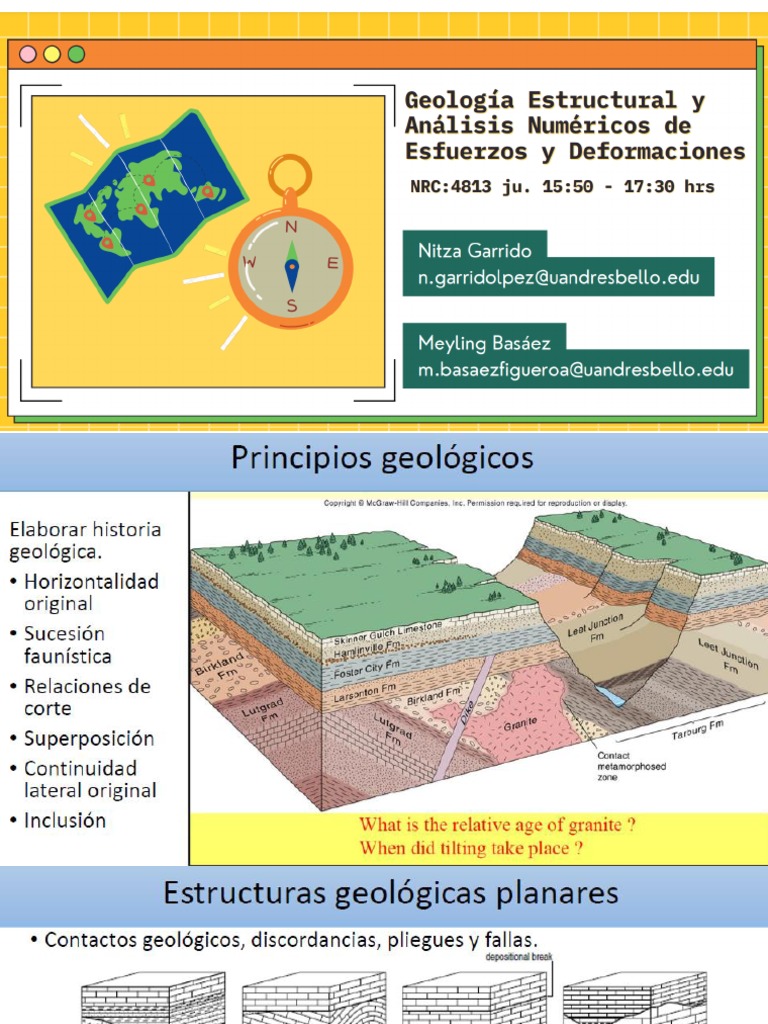 CLASE Lab 2-Geología Estructural 2022-2 | PDF | Estrato | Mapa